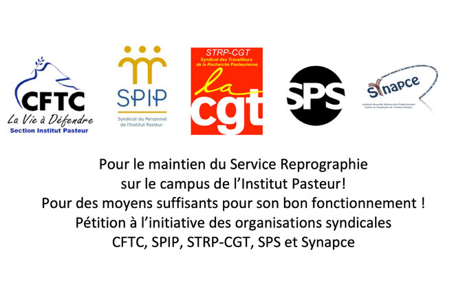 Pour le maintien du Service Reprographie sur le campus de l’Institut ...